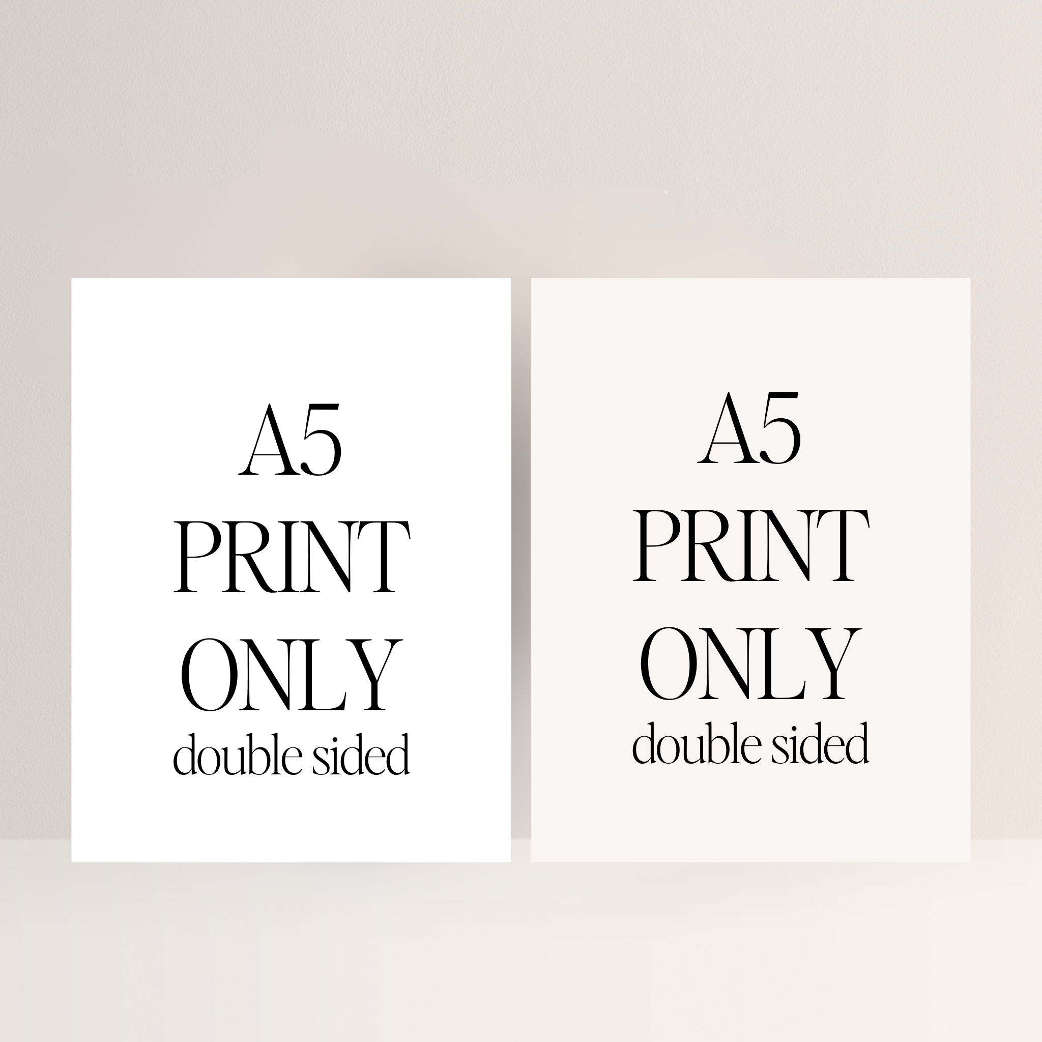 A5 (148.5x210 mm) Double Sided Print Service – Luna Sign Studio